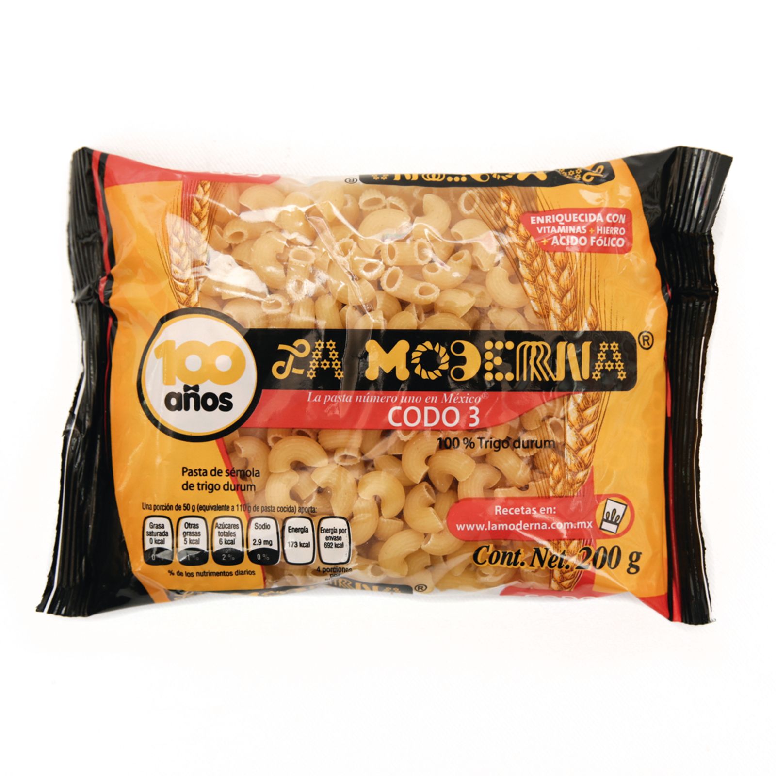 Pieza - Pasta para Sopa La Moderna Codo #3 200 Gr | La tienda Online de ...