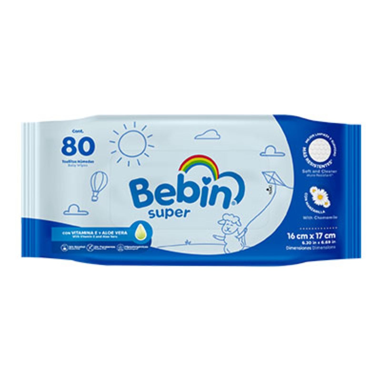 Pieza - Toallitas Húmedas para Bebé Bebín Súper 80 Pzas | La tienda ...