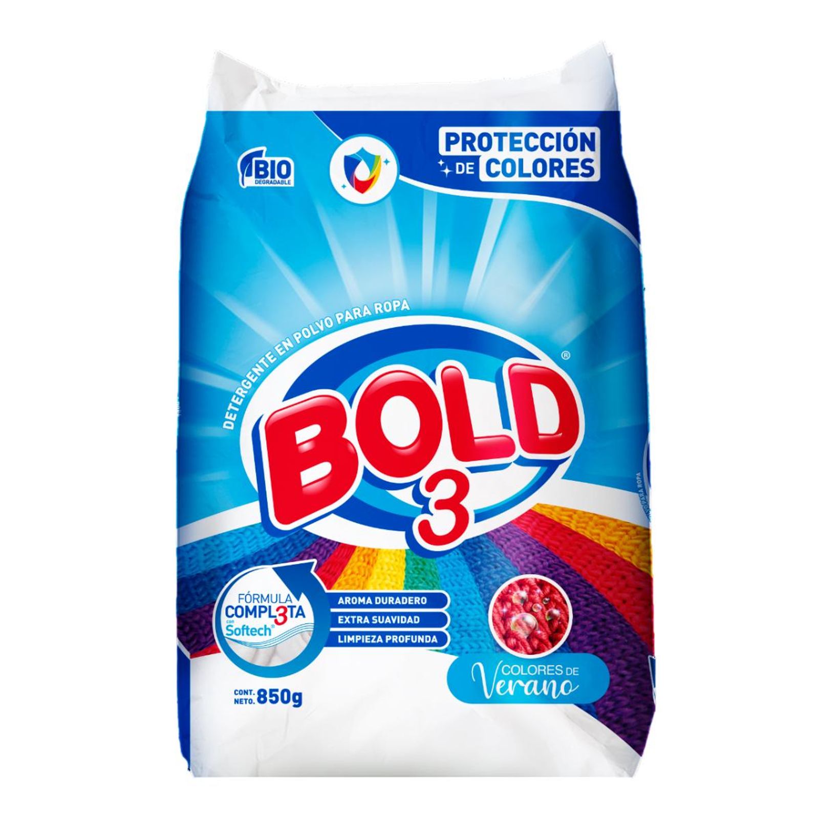 Pieza - Detergente en Polvo Bold 3 Solecito 850 Gr | La tienda Online ...