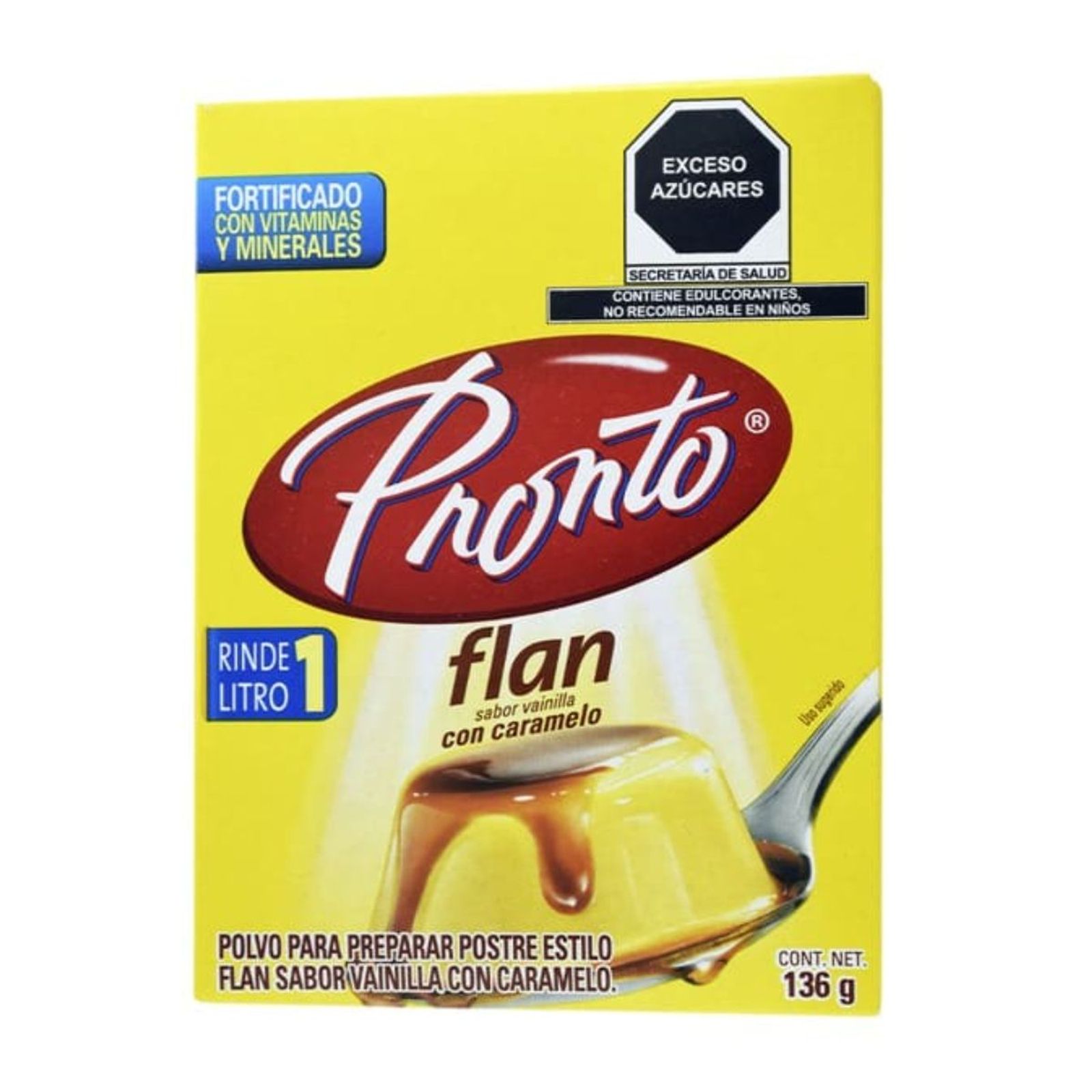 Pieza - Polvo Para Preparar Flan Pronto Vainilla Caramelo 136 Gr | La ...
