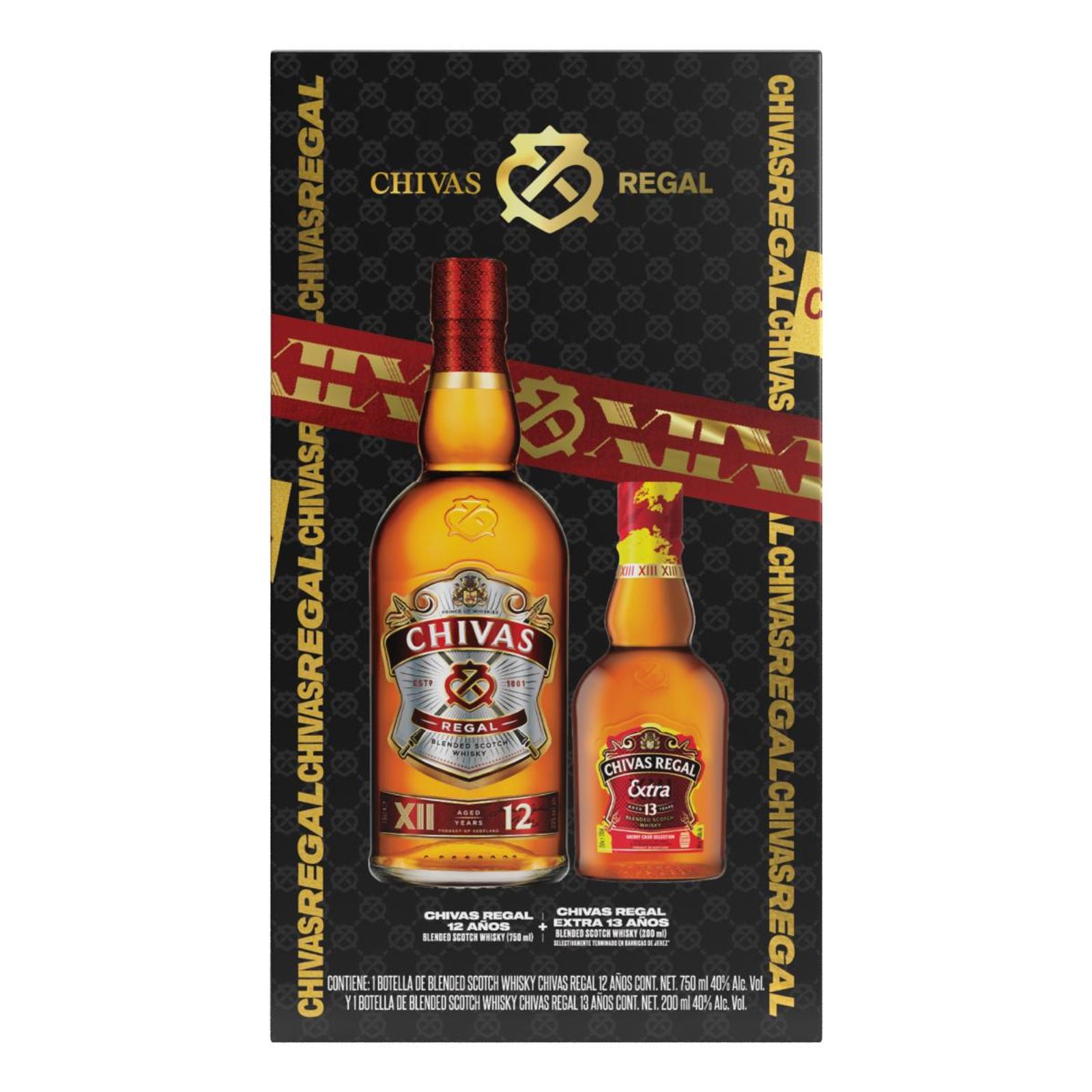 Pieza - Whisky Chivas Regal 12 años 750 Ml + Chivas 13 Ext | La tienda Online de Merza