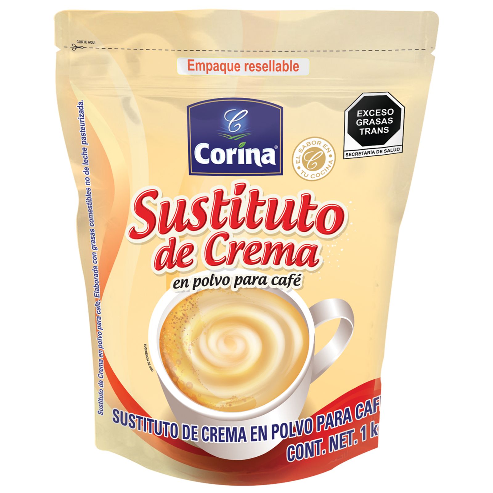 Pieza Sustituto De Crema Para Café Corina Zip Lock 1 Kg La Tienda